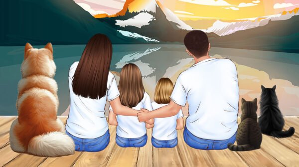 Portrait de Famille | 100% Personnalisé - Ma Famille Mon Bonheur